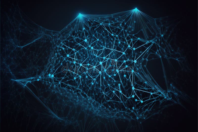 Abstract Digital Technology Background AI Generated Stock Illustration ...