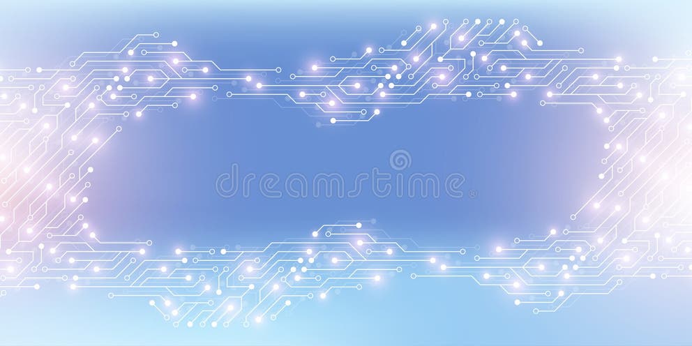 Abstract Digital Technology Background. Digital Tech Motherboard ...