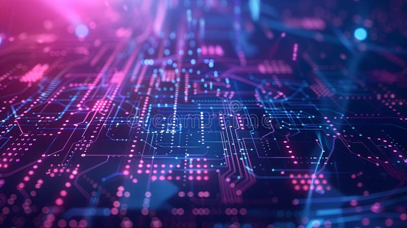 Abstract Digital Technology Background Featuring Circuit Boards and ...
