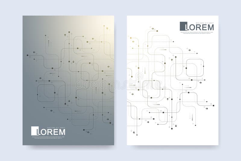 Abstract Digital Technology Cover Template Design for a Report and ...