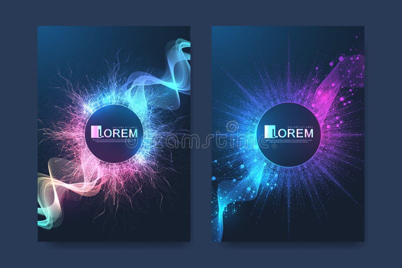 Abstract Digital Technology Cover Template Design for a Report and ...