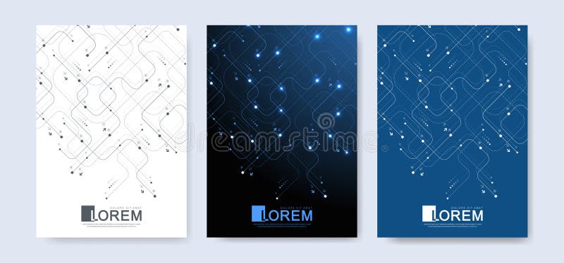 Abstract Digital Technology Cover Template Design for a Report and ...