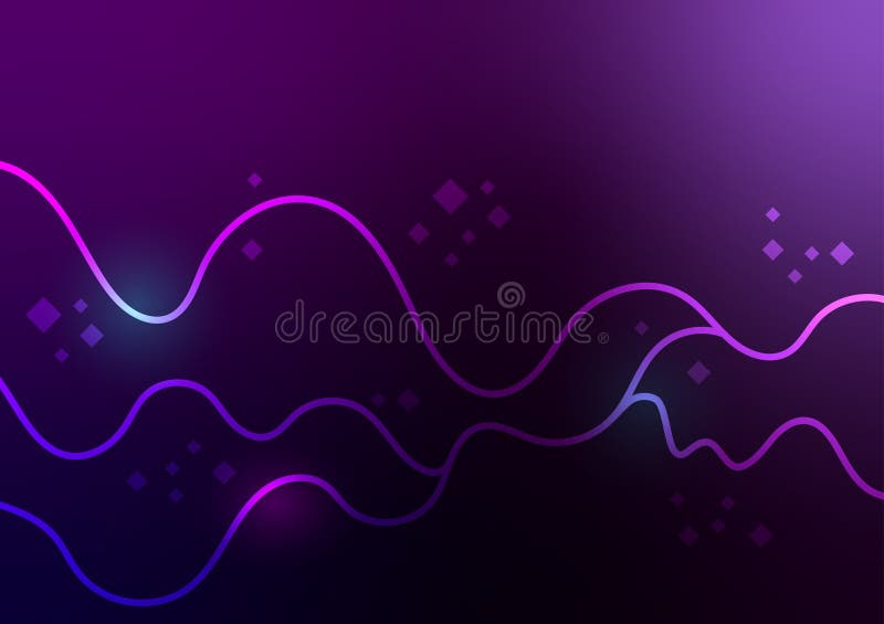 Purple Neon Light Line Digital Technology Abstract Presentation ...