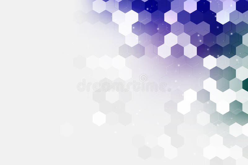 Abstract Digital Technology Geometric Hexagon Pattern Background ...