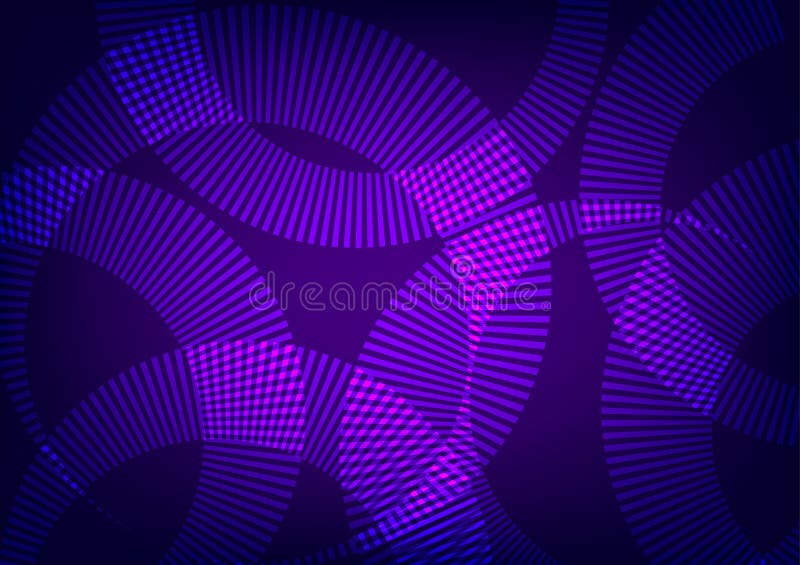 Abstract Digital Technology Network Dynamic Line Wave Purple Background ...