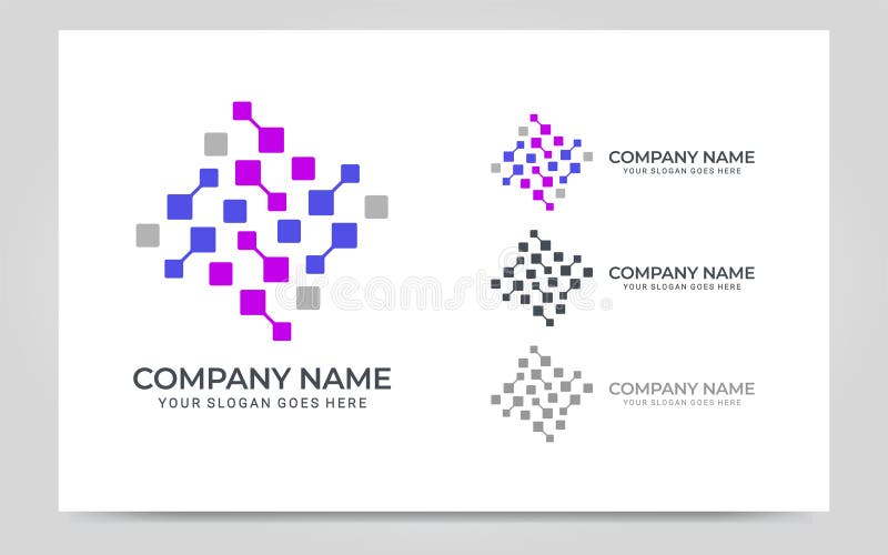 Abstract Digital Technology Symbol Logo Design. Editable Logo Design ...