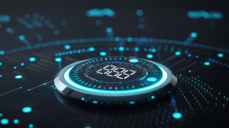 Abstract Digital Timer High Tech Display Stock Illustration ...