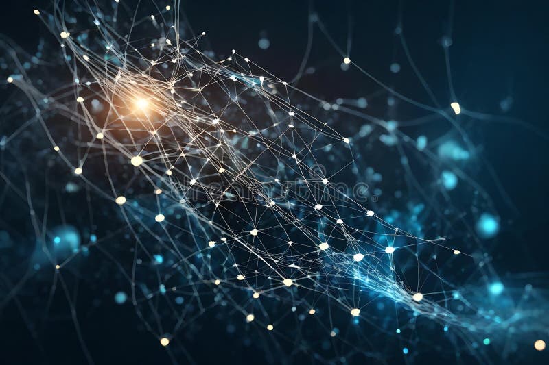 Abstract Digital Transformation Concept Featuring a Wave of Moving Dots ...