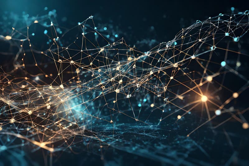 Abstract Digital Transformation Concept Featuring a Wave of Moving Dots ...