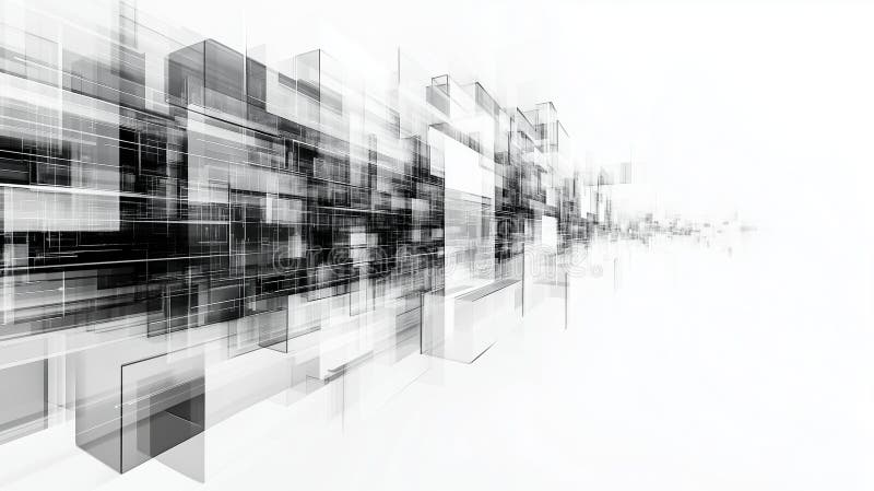 Abstract Digital Transformation Design with Geometric Shapes Stock ...