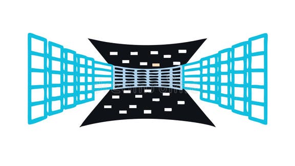 Abstract Digital Tunnel, High-Speed Data Pathway, Vector Design ...