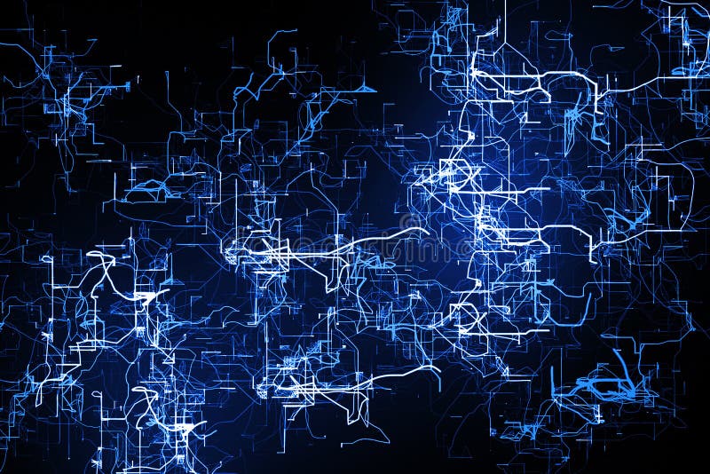 Abstract Digital Vertical and Horizontal Electric Blue Lines Background ...