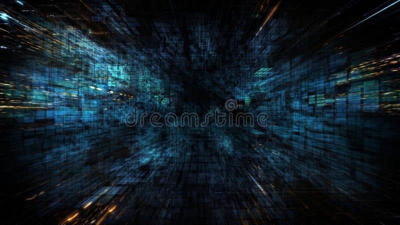 Abstract Digital Virtual Reality Matrix Technology Background Stock ...