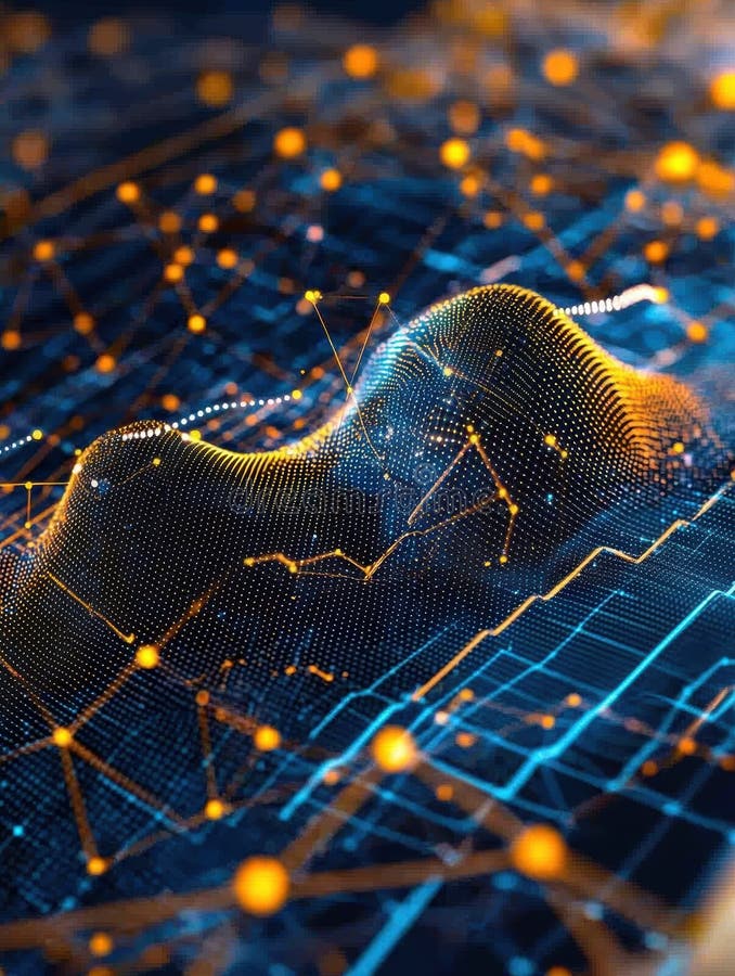 Abstract Digital Visualization of Data and Technology Connections Stock ...