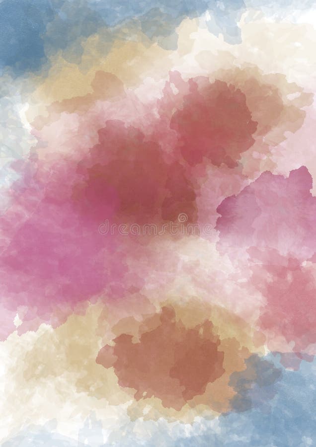 Abstract Digital Watercolour Stain Bleed Stock Illustration ...