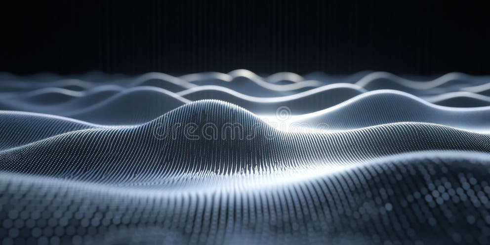 Abstract Digital Wave Background Grey Blue Modern Technology Design 3D ...