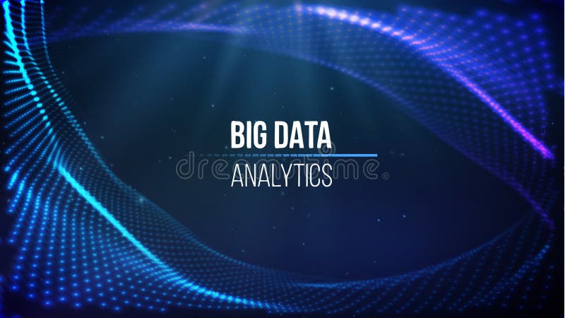Abstract Digital Wave Big Data Analytics in a Blue and Purple ...