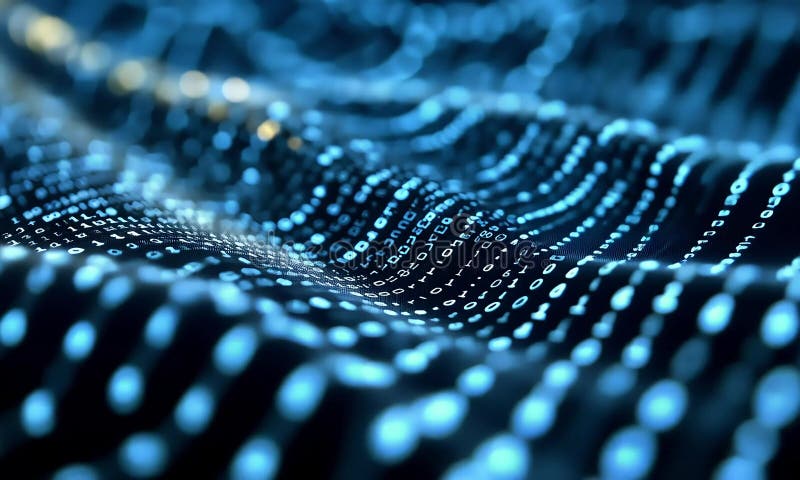 Abstract Digital Wave of Binary Code Stock Footage - Video of texture, information: 366409954
