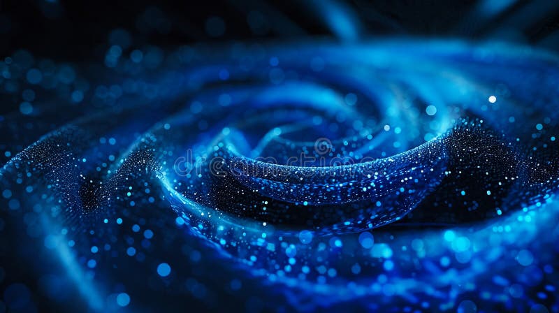 Abstract Digital Wave. Blue Circular Shape on the Background ...