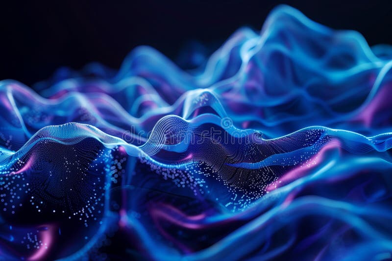 Abstract Digital Wave Connected Visualizations Artificial Intelligence ...