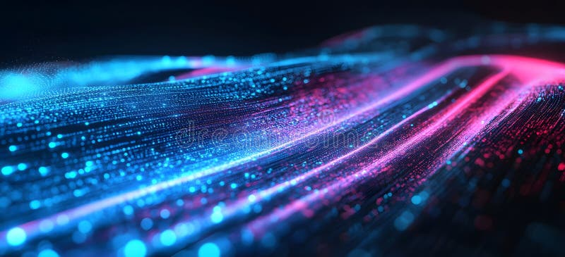 Abstract Digital Wave Design with Vibrant Hues Stock Illustration ...