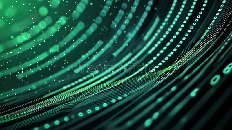 Abstract Digital Wave With Glowing Binary Code Stock Video Video Of Algorithm Coding 371619649