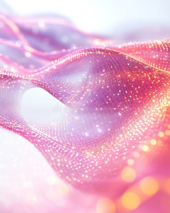 Abstract Digital Wave Glowing Particles Futuristic Technology ...