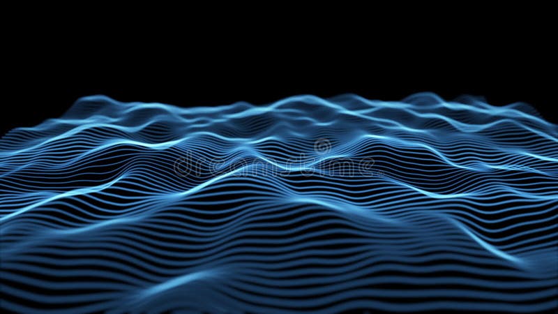 Abstract Digital Wave Motion Background Stock Footage - Video of ...