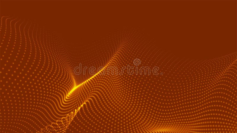 Abstract Digital Wave of Particles. Futuristic Point Wave. Technology ...