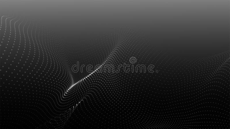 Abstract Digital Wave of Particles. Futuristic Point Wave. Technology ...