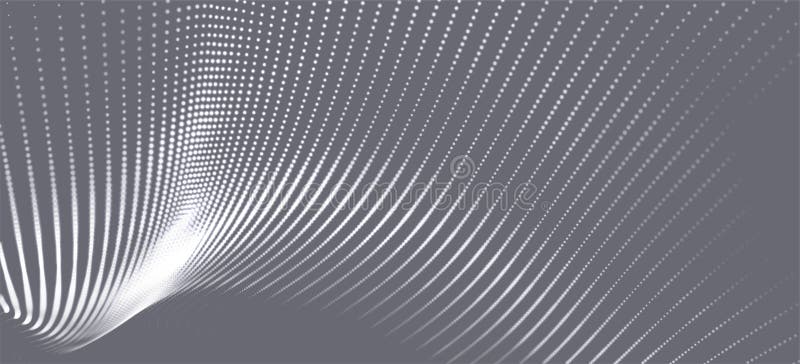 Abstract Digital Wave of Particles. Futuristic Point Wave. Technology ...
