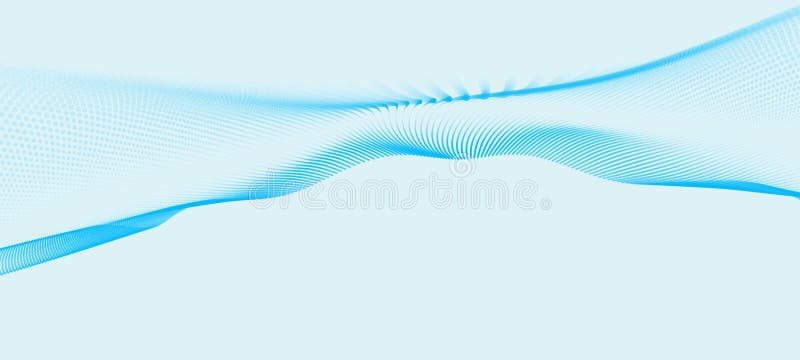 Abstract Digital Wave of Particles. Futuristic Point Wave. Technology ...