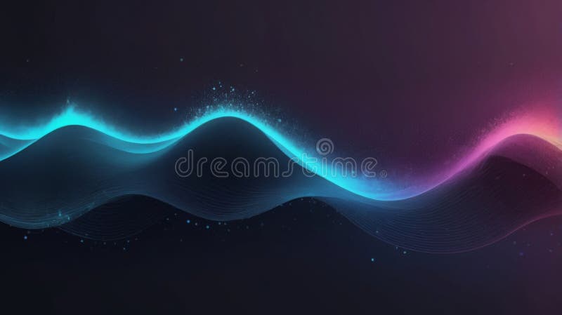 Abstract Digital Wave of Particles. Futuristic Point Waves Stock ...