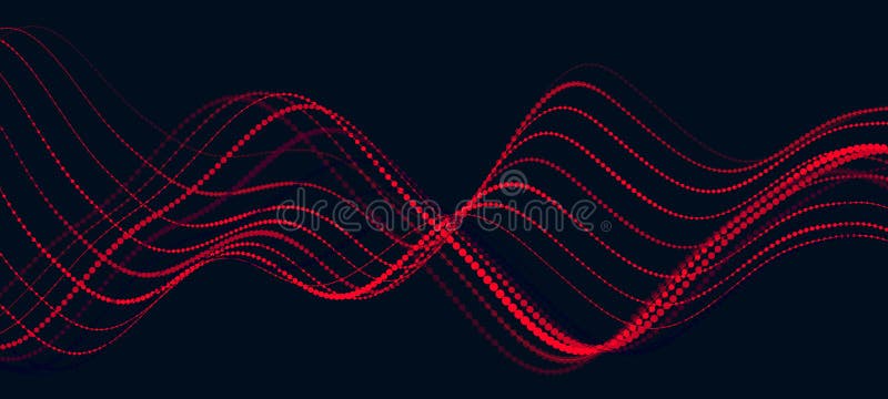 Abstract Digital Wave of Particles. Music Abstract Background ...