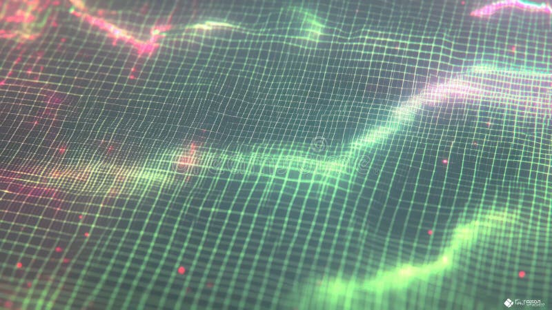 Abstract Digital Wave Pattern with a Grid-like Structure in Vibrant ...