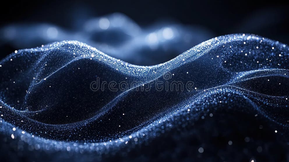 Abstract Digital Wave Pattern of Shimmering Particles Stock ...