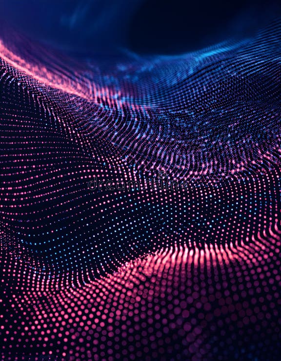Abstract Digital Wave Pattern with Vibrant Blue and Pink Gradients ...