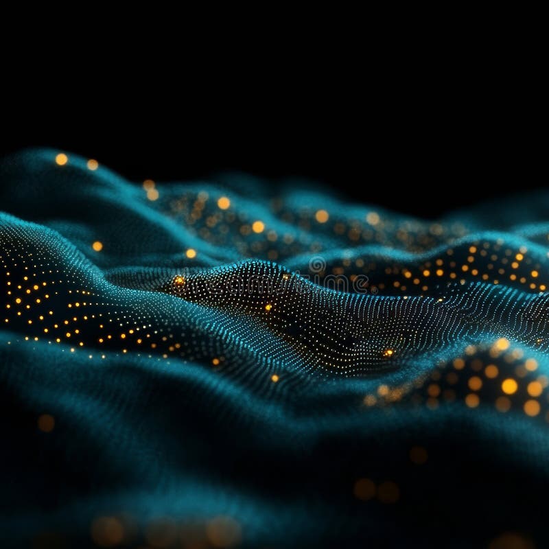 Abstract Digital Wave Represents a Symphony of Light and Data Stock ...