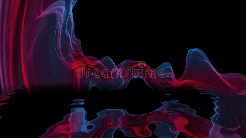 Abstract Digital Wave and Smoke Flow Stock Illustration - Illustration ...