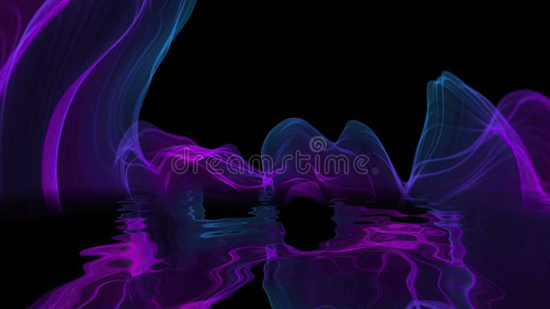 Abstract Digital Wave and Smoke Flow Stock Illustration - Illustration ...