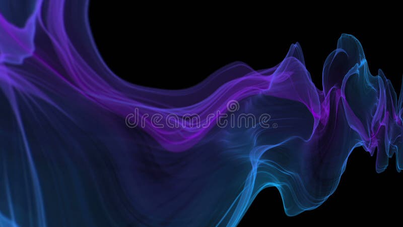 Abstract Digital Wave and Smoke Flow Stock Illustration - Illustration ...