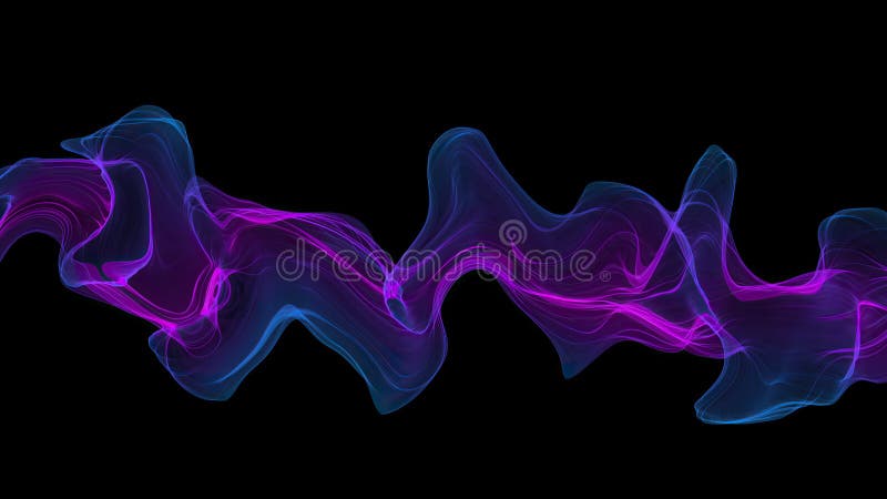 Abstract Digital Wave and Smoke Flow Background Stock Image - Image of ...
