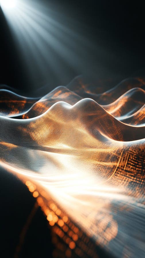 Abstract Digital Wave Technology Art Stock Illustration - Illustration ...