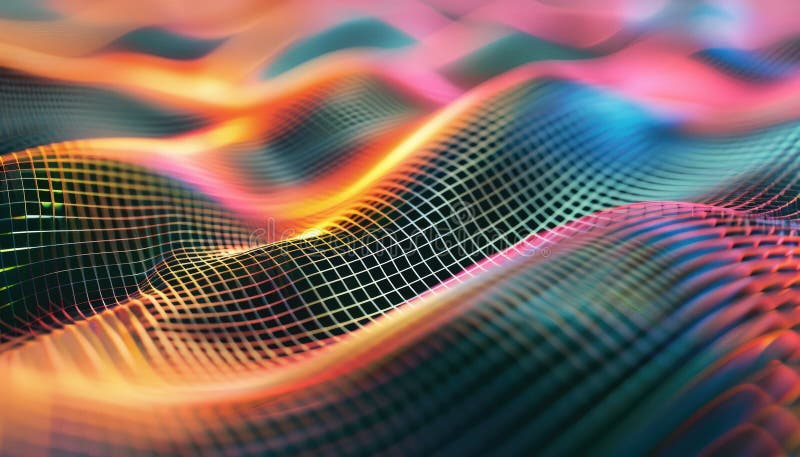 Abstract Digital Wave Texture with Dynamic Design Elements, Innovative ...