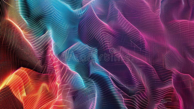 Abstract Digital Wave Texture with Dynamic Design Elements, Innovative ...