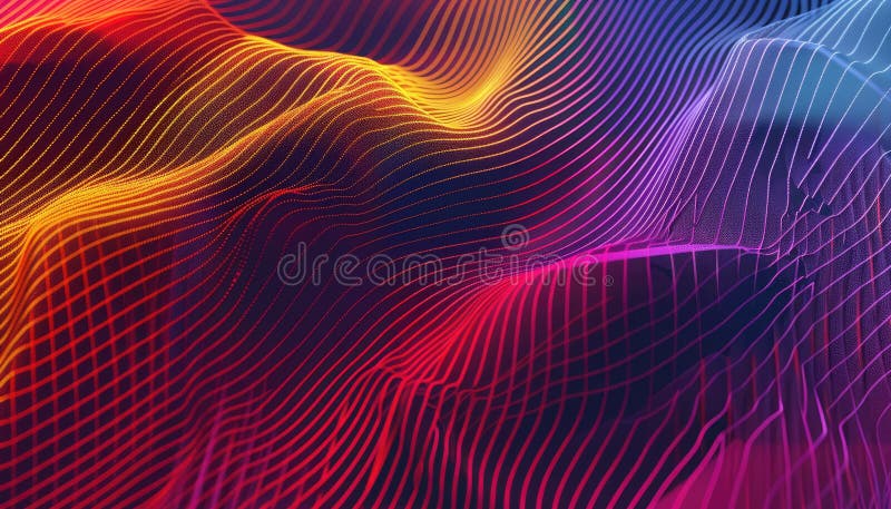 Abstract Digital Wave Texture with Dynamic Design Elements, Innovative ...