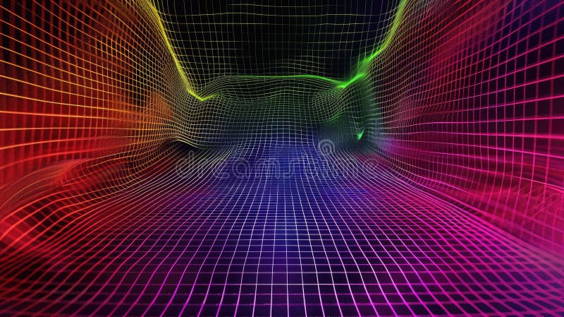 Abstract Digital Wave Texture with Dynamic Design Elements, Innovative ...