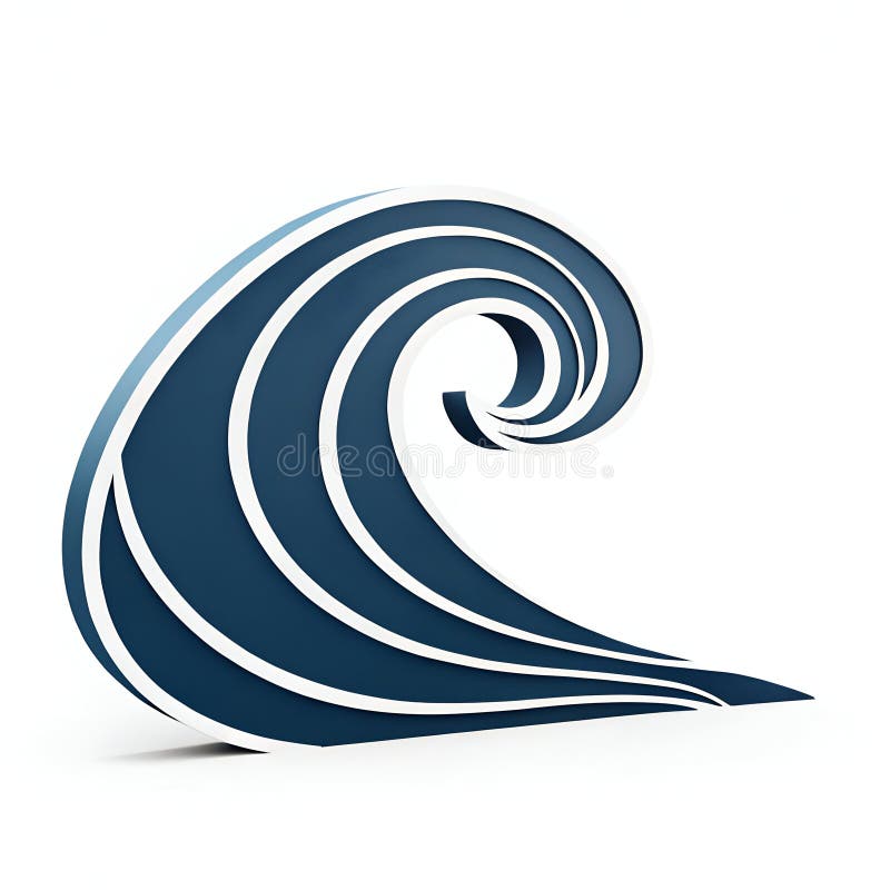 Abstract Digital Wave Vector Symbol Isolated on White Background Stock ...