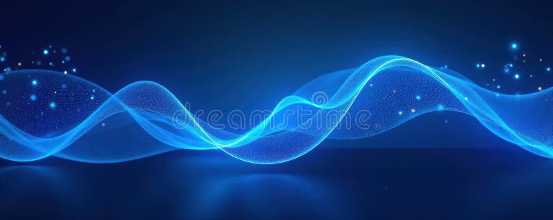 Abstract Digital Wave, Vibrant Blue Light, Corporate Tech Design, Style ...
