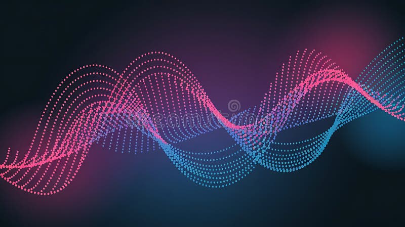 Abstract Digital Wave with Vibrant Dots and Futuristic Light Flow Stock ...